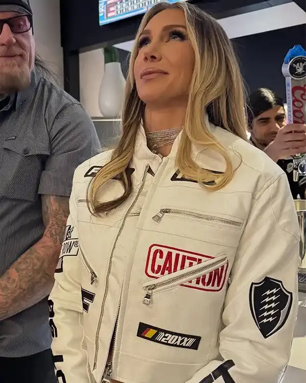 WWE Charlotte Flair Cropped Racing Jacket - Jacket Craze