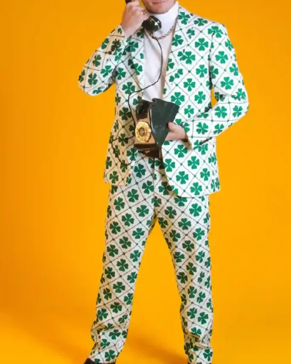 Thanksgiving Four Leaf Clover Suit - Jacket Craze
