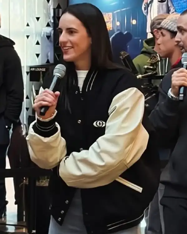Caitlin Clark CC Logo Bomber Jacket - Jacket Craze