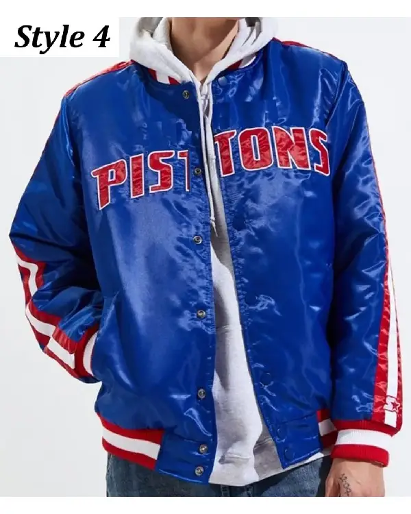 Starter 90’s NBA Detroit Pistons Blue Jacket - Jacket Craze